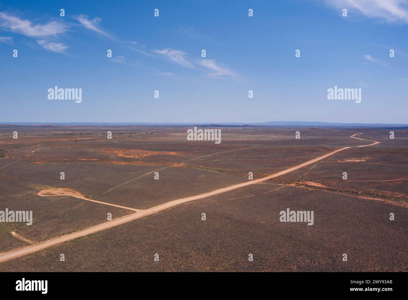 Aerial of the former gold mining village of Waukaringa South Australia ...
