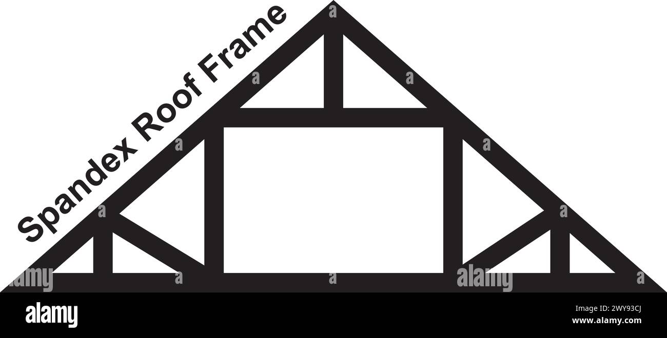 Spandex metal roof frame icon vector illustration symbol design Stock ...
