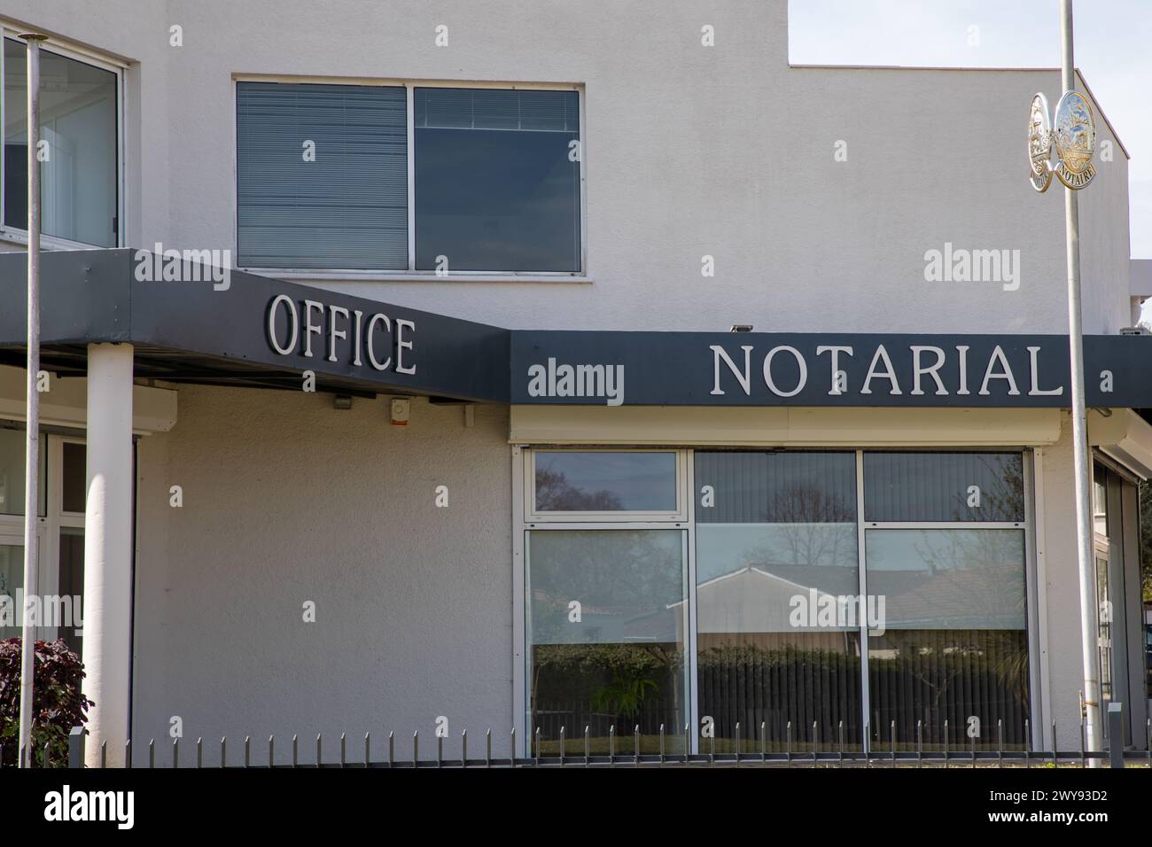 Bordeaux , France - 04 04 2024 : Notaire french office notarial ...