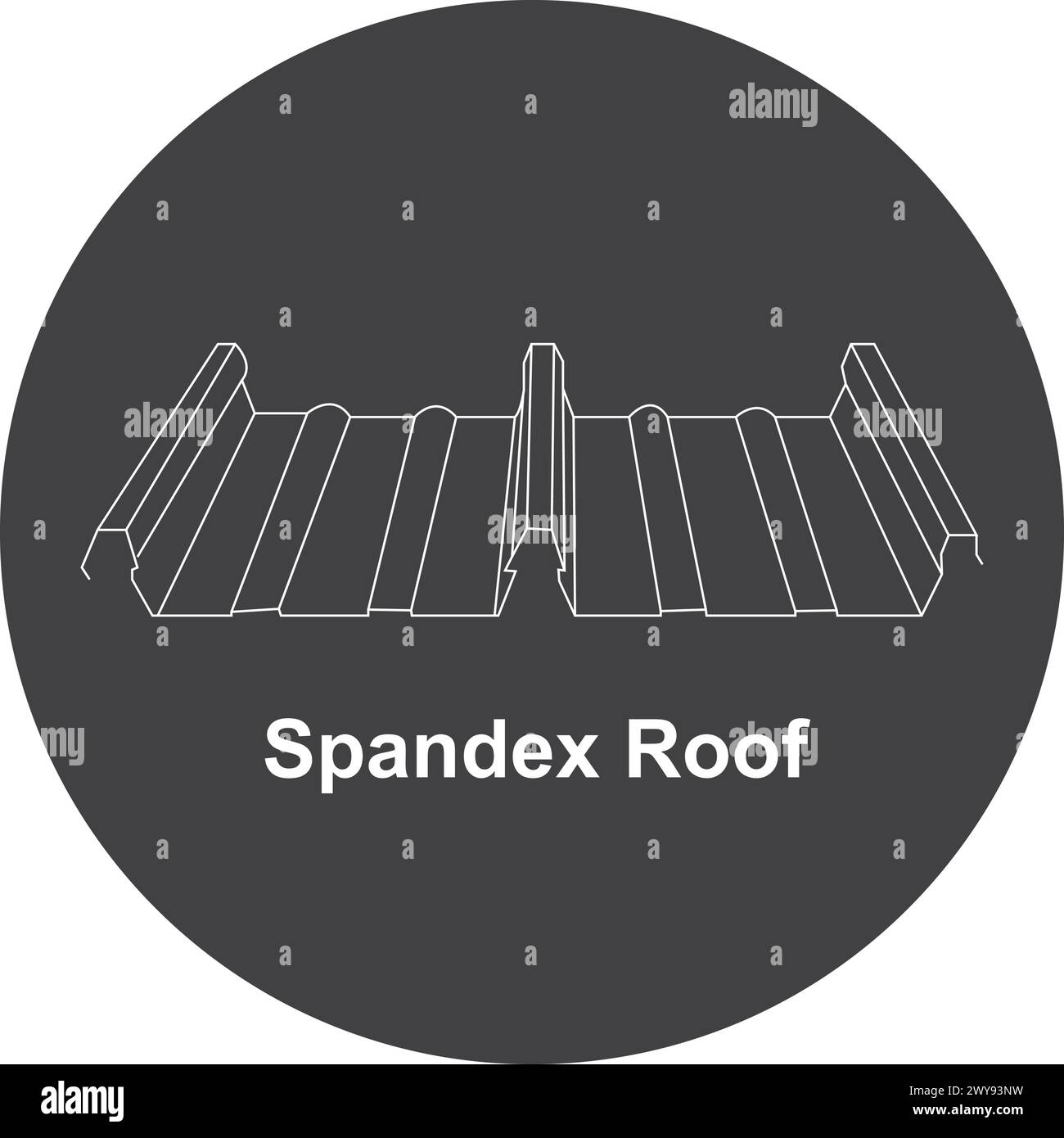 Sheet metal roof detail Stock Vector Images - Alamy