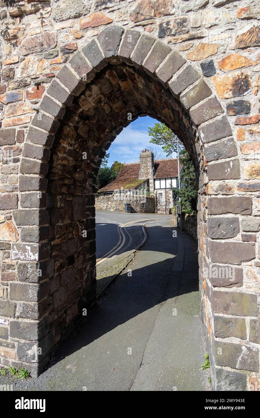 Town wall, gate, house, Conwy, Wales, Great Britain Stock Photo - Alamy