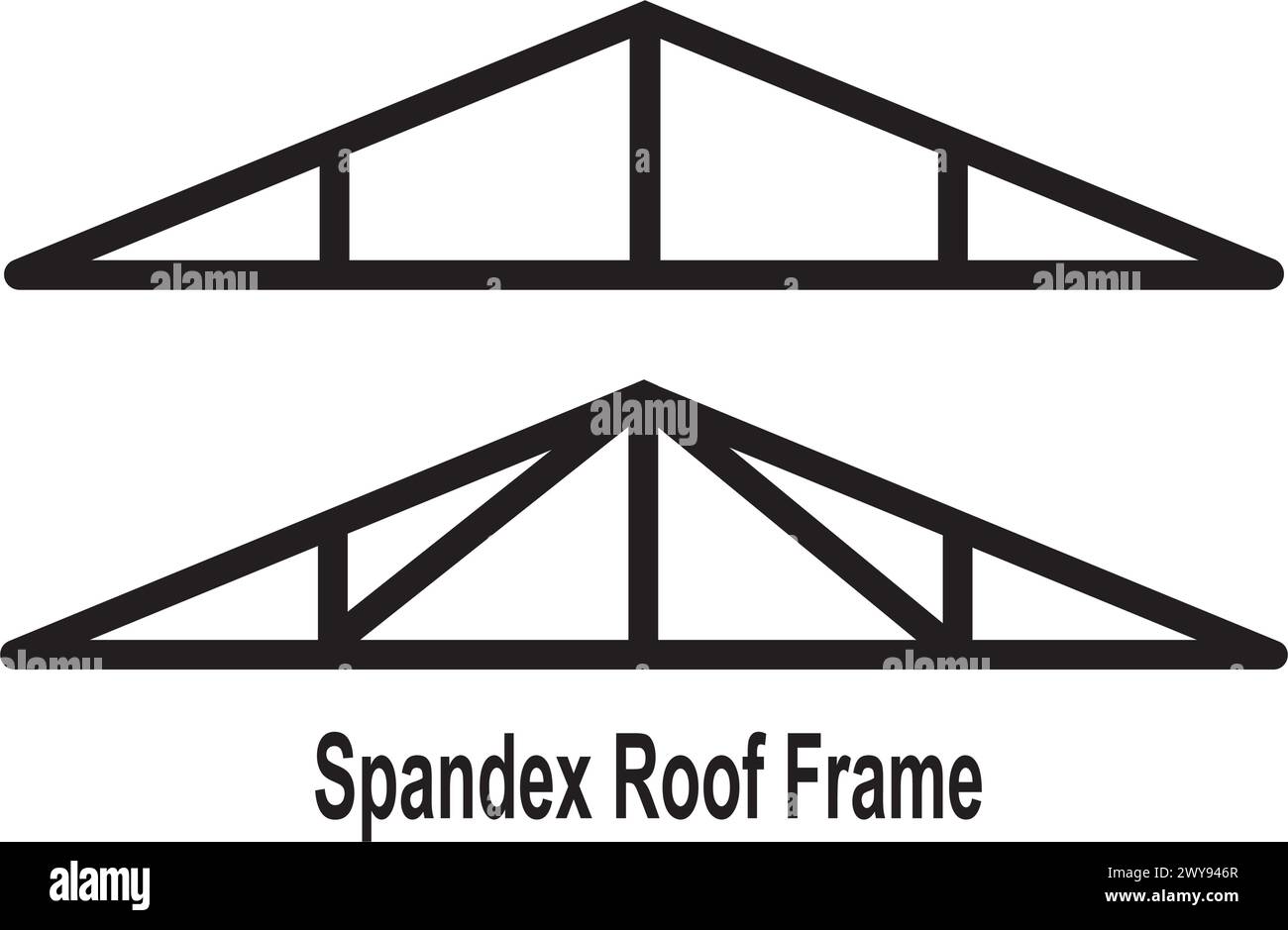 Spandex metal roof frame icon vector illustration symbol design Stock ...