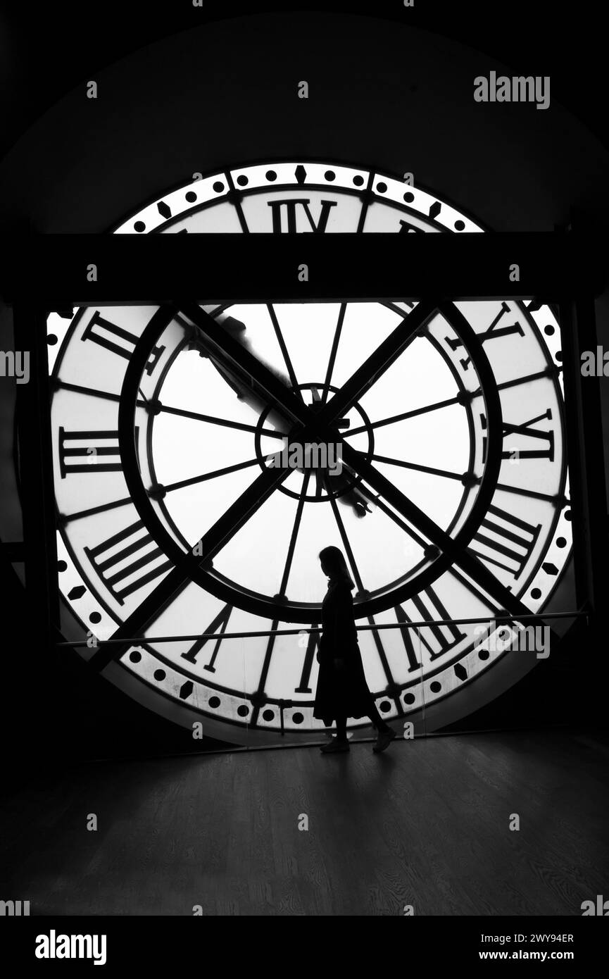 Paris, view, interior museum, clock, france Stock Photo - Alamy