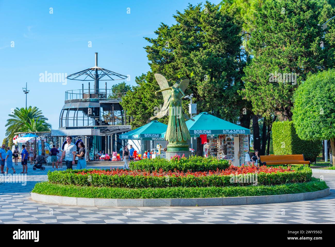 Batumi, Georgia, August 31, 2023: Fairy aka Woman Butterfly statue in ...