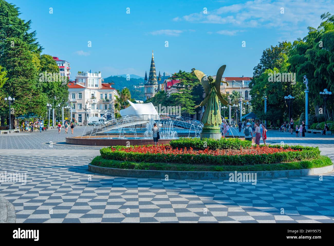 Batumi, Georgia, August 31, 2023: Fairy aka Woman Butterfly statue in ...