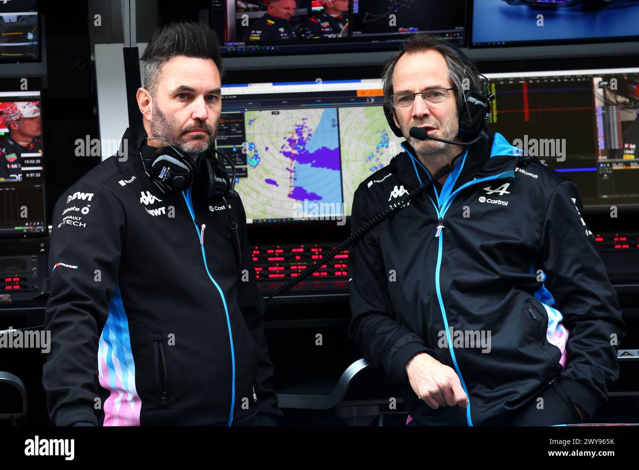 Suzuka, Japan. 05th Apr, 2024. (L to R): Julian Rouse (GBR) Alpine F1 ...
