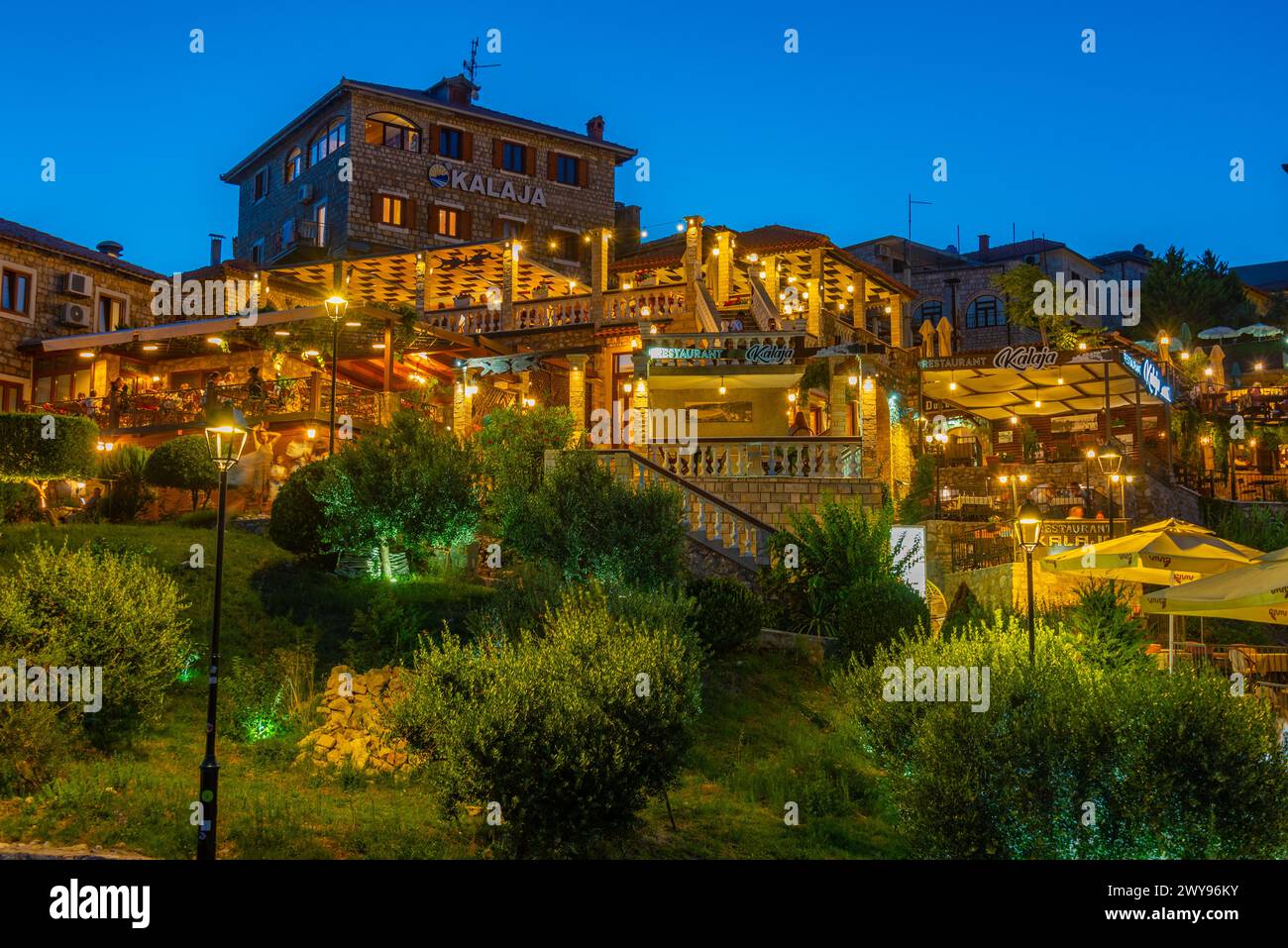 Ulcinj, Montenegro, July 6, 2023: Sunset view of the Kalaja fortress in ...