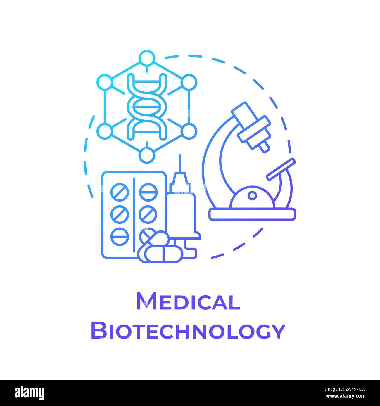 Medical biotechnology blue gradient concept icon Stock Vector Image ... Medical biotechnology blue gradient concept icon Stock Vector Image ...