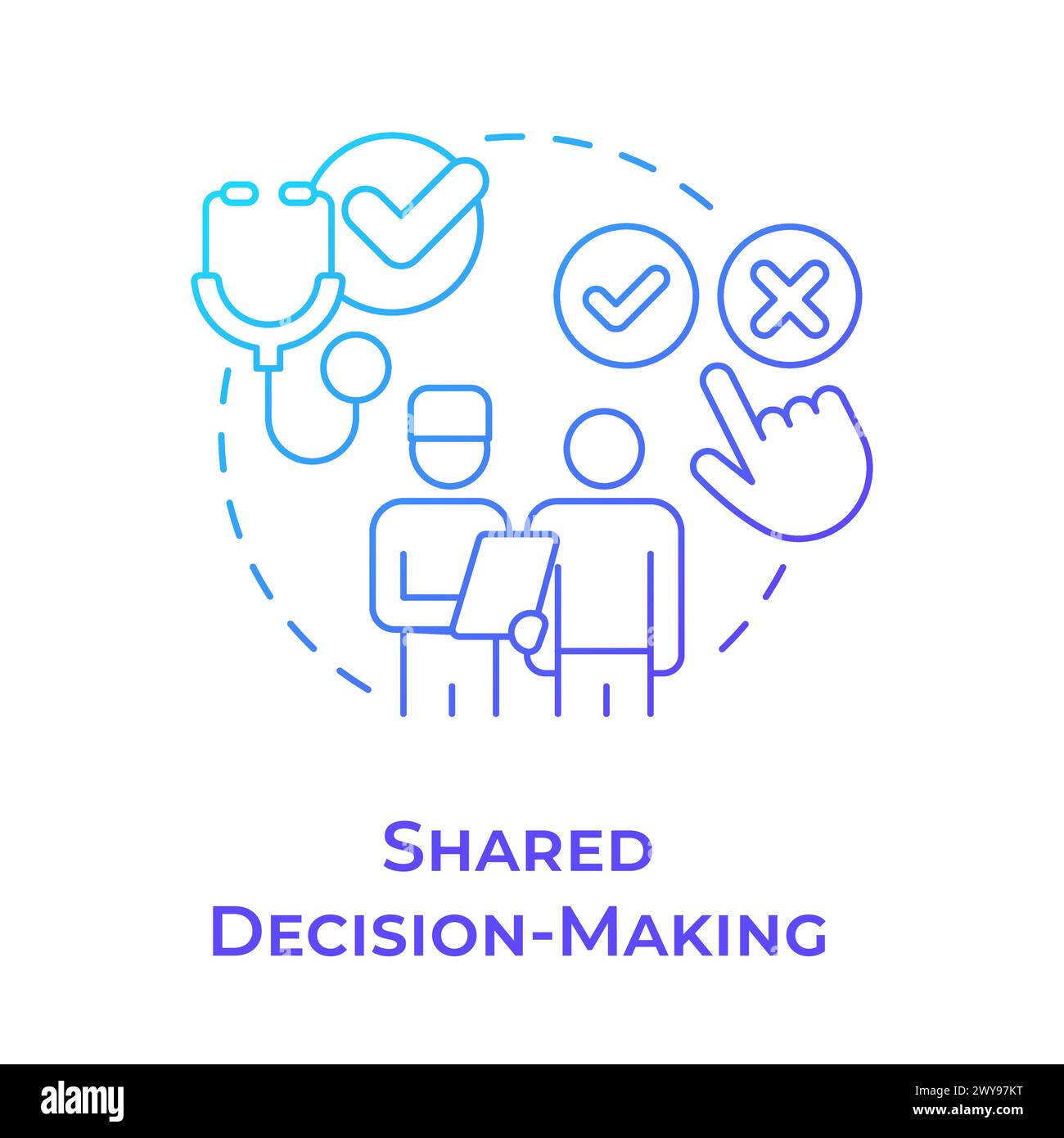 Shared decision-making blue gradient concept icon Stock Vector Image ... Shared decision-making blue gradient concept icon Stock Vector Image ...