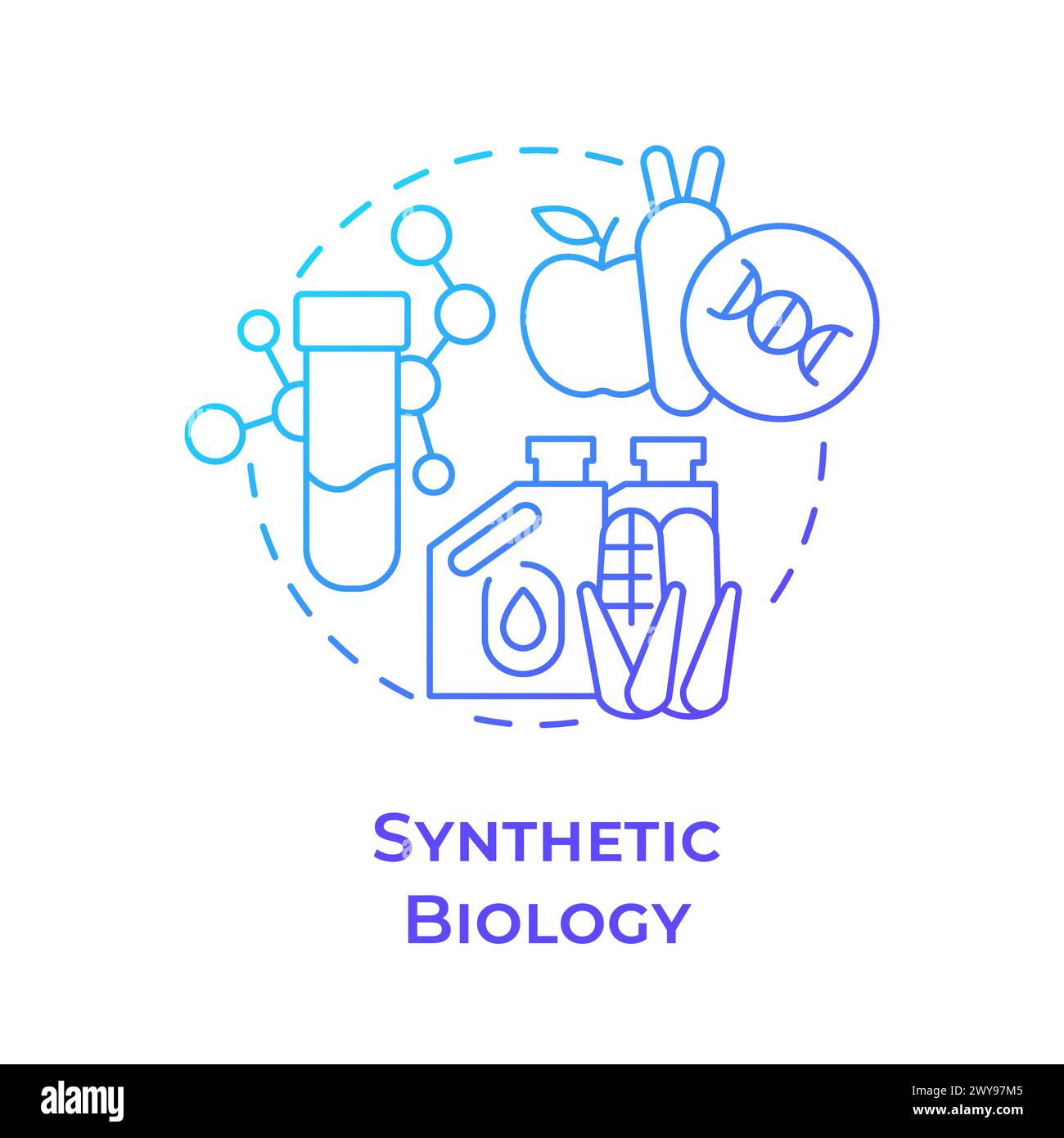 Synthetic biology blue gradient concept icon Stock Vector Image & Art ...