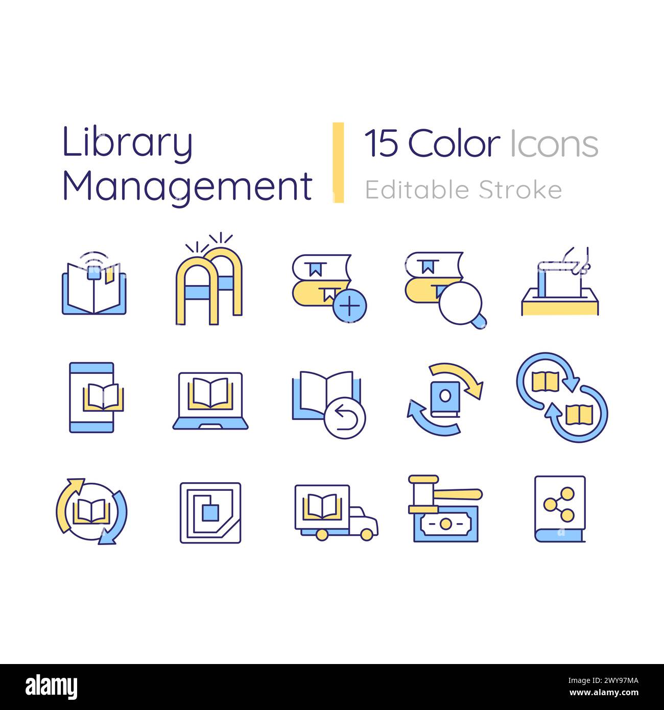 Library management systems Stock Vector Images - Alamy