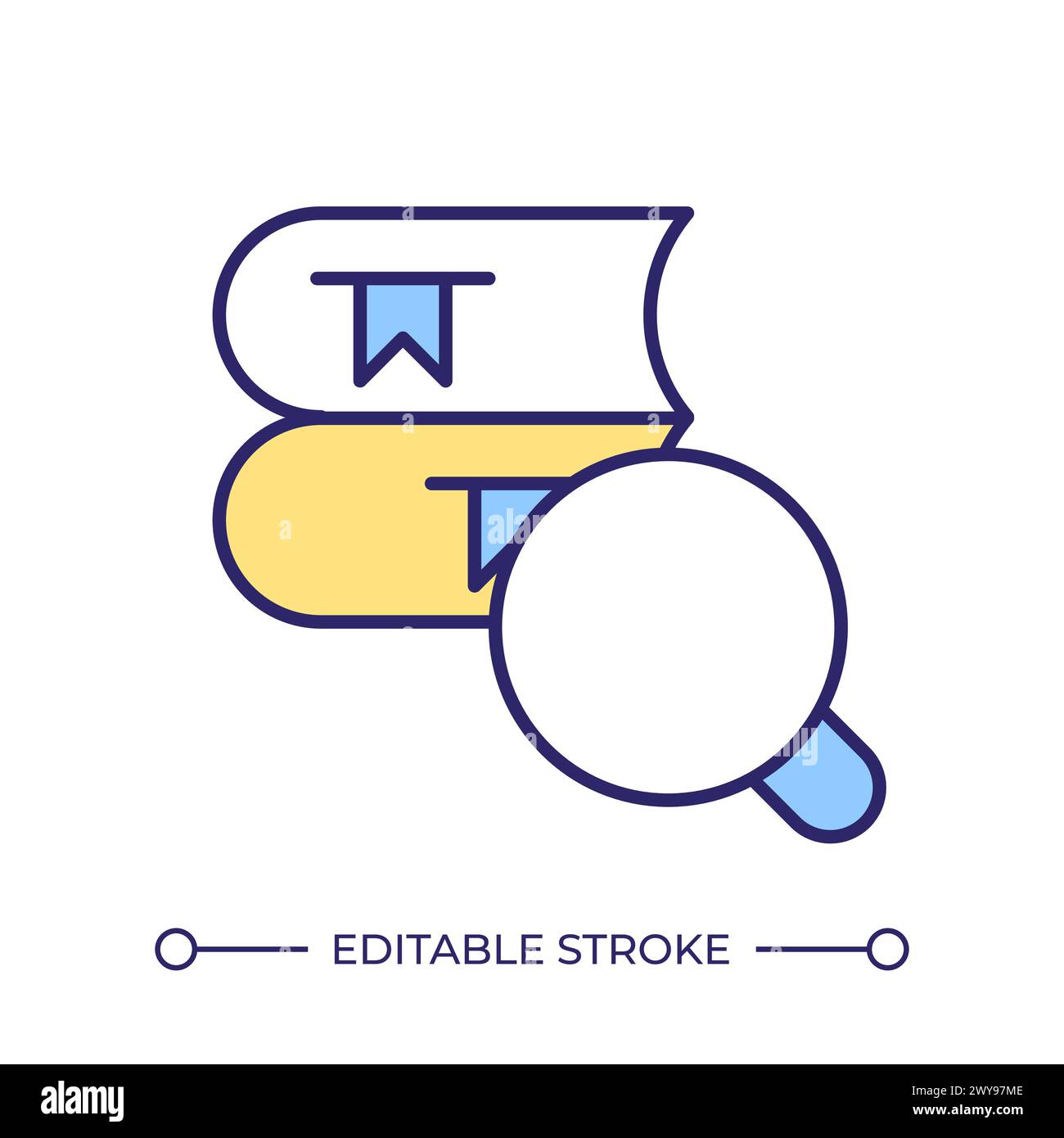 Book availability check RGB color icon Stock Vector Image & Art - Alamy