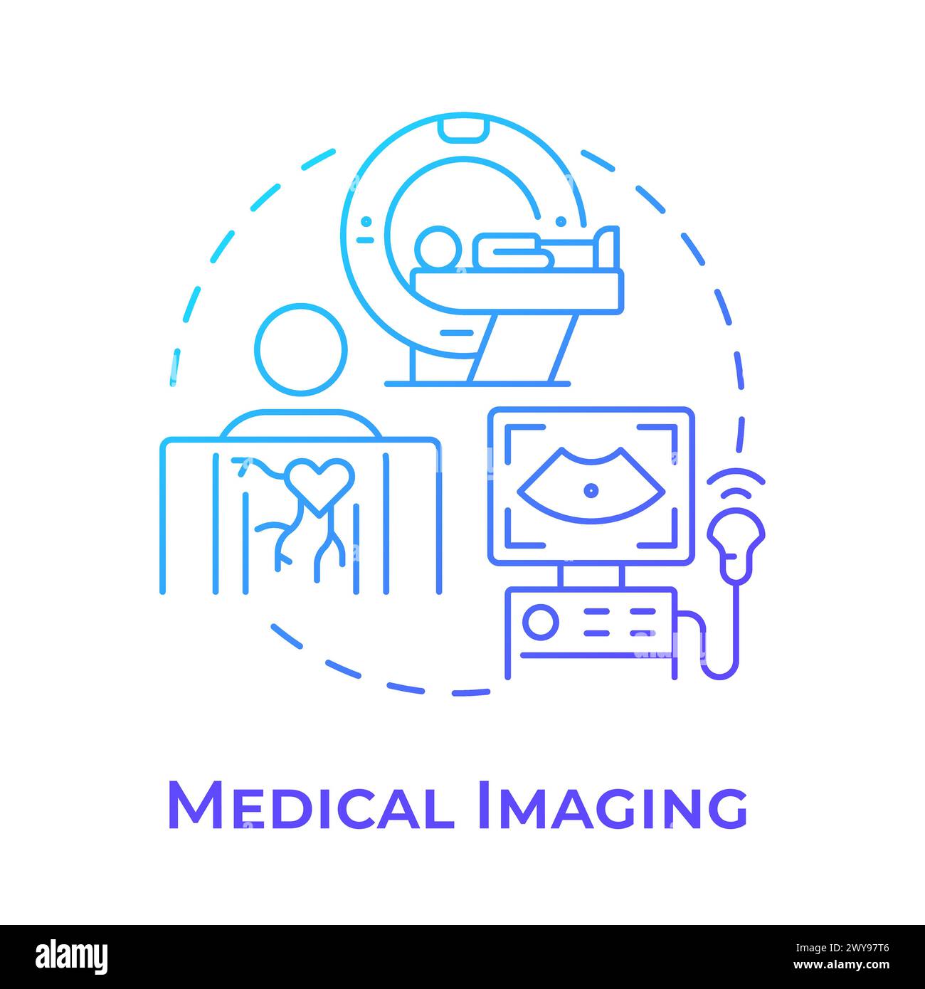 Medical imaging blue gradient concept icon Stock Vector Image & Art - Alamy
