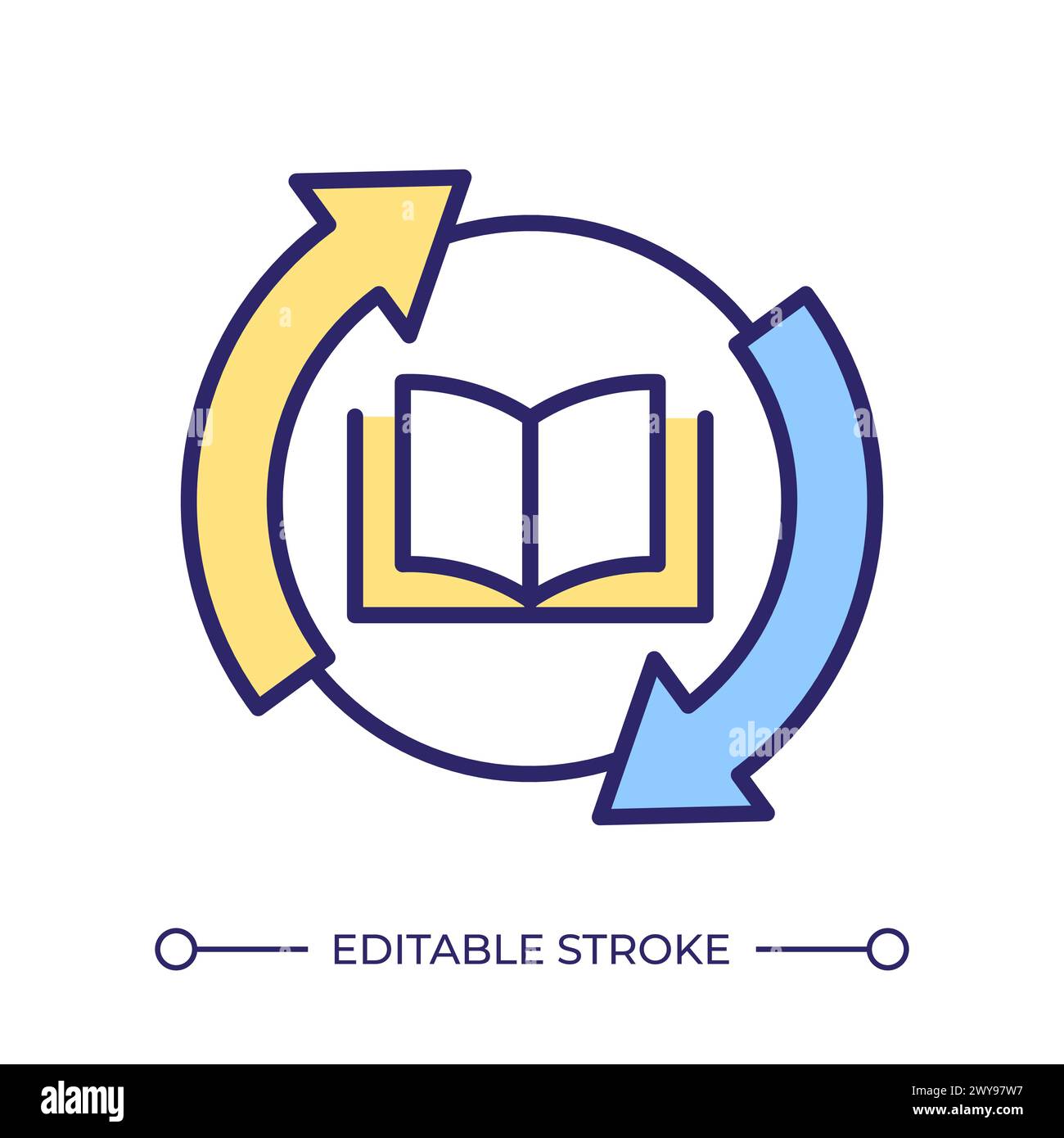 Book circulation RGB color icon Stock Vector Image & Art - Alamy