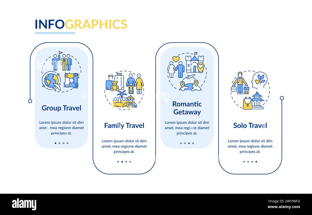 Travel types blue rectangle infographic template Stock Vector Image ...