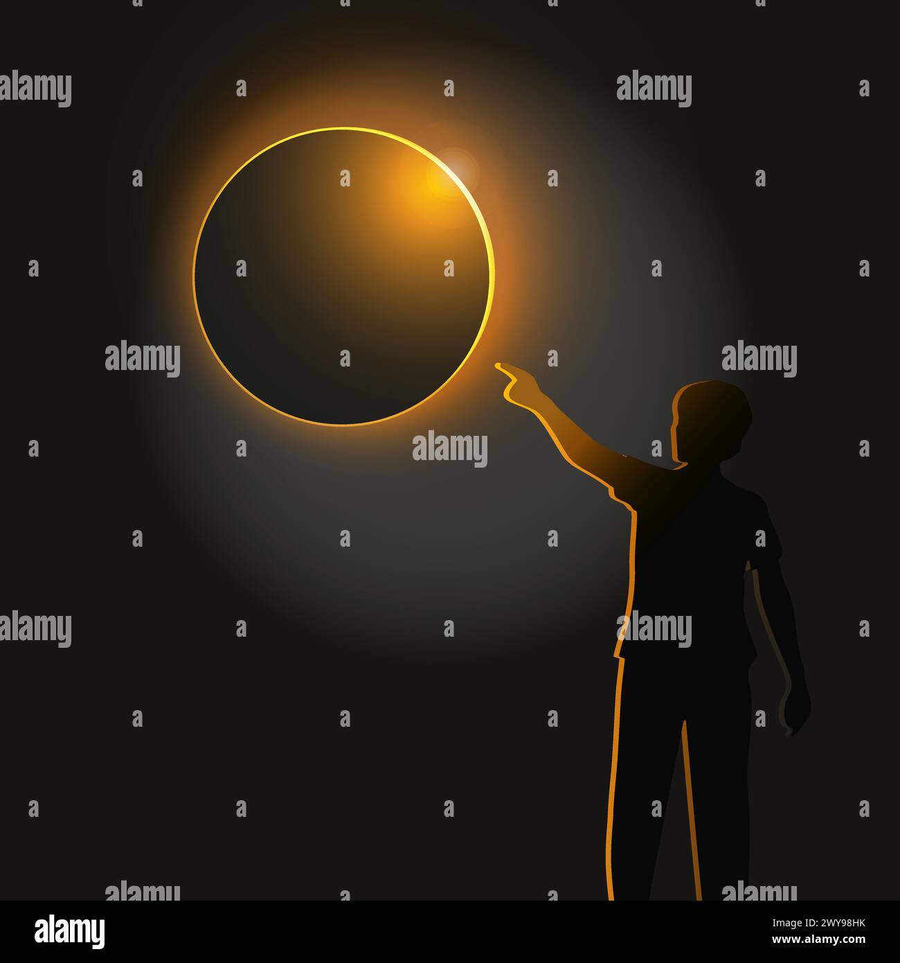 Watching solar eclipse Stock Vector Images - Alamy