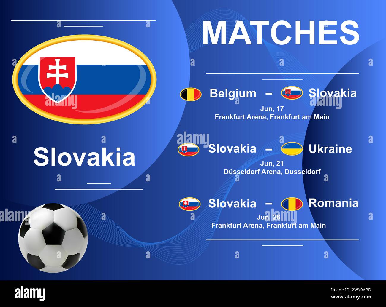 Schedule of matches of the Slovak national team at the final stage of ...
