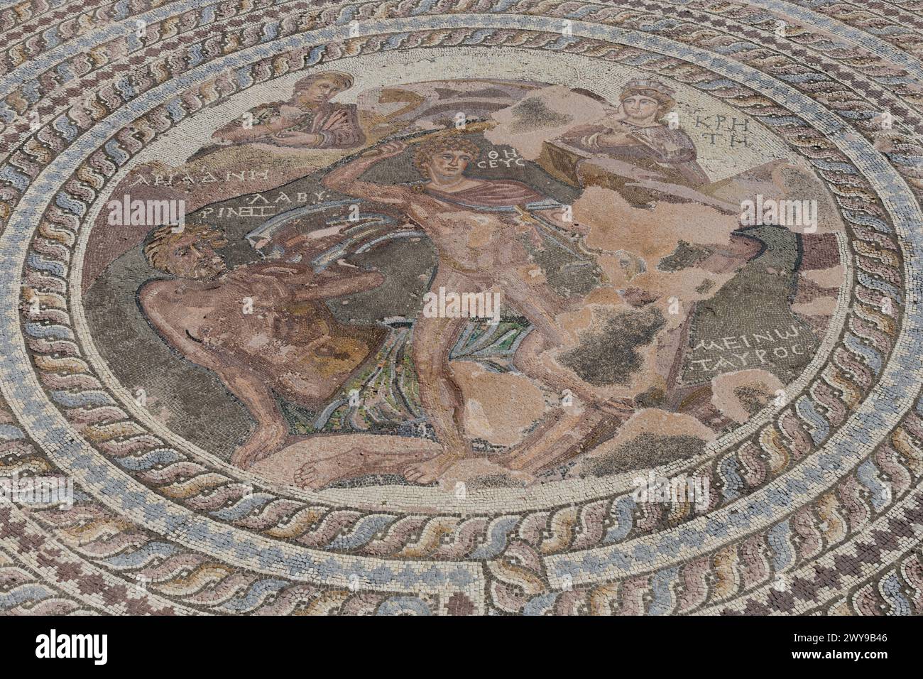 Cypr Archaeological Museum of the Paphos. Ancient Mosaic Artwork ...
