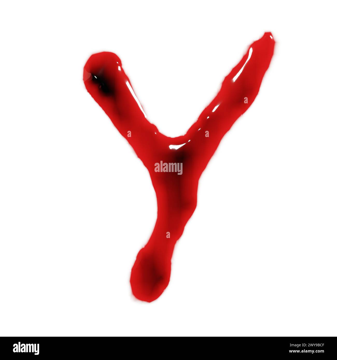 isolated on white 3d render of blood red wine liquid small letter ...