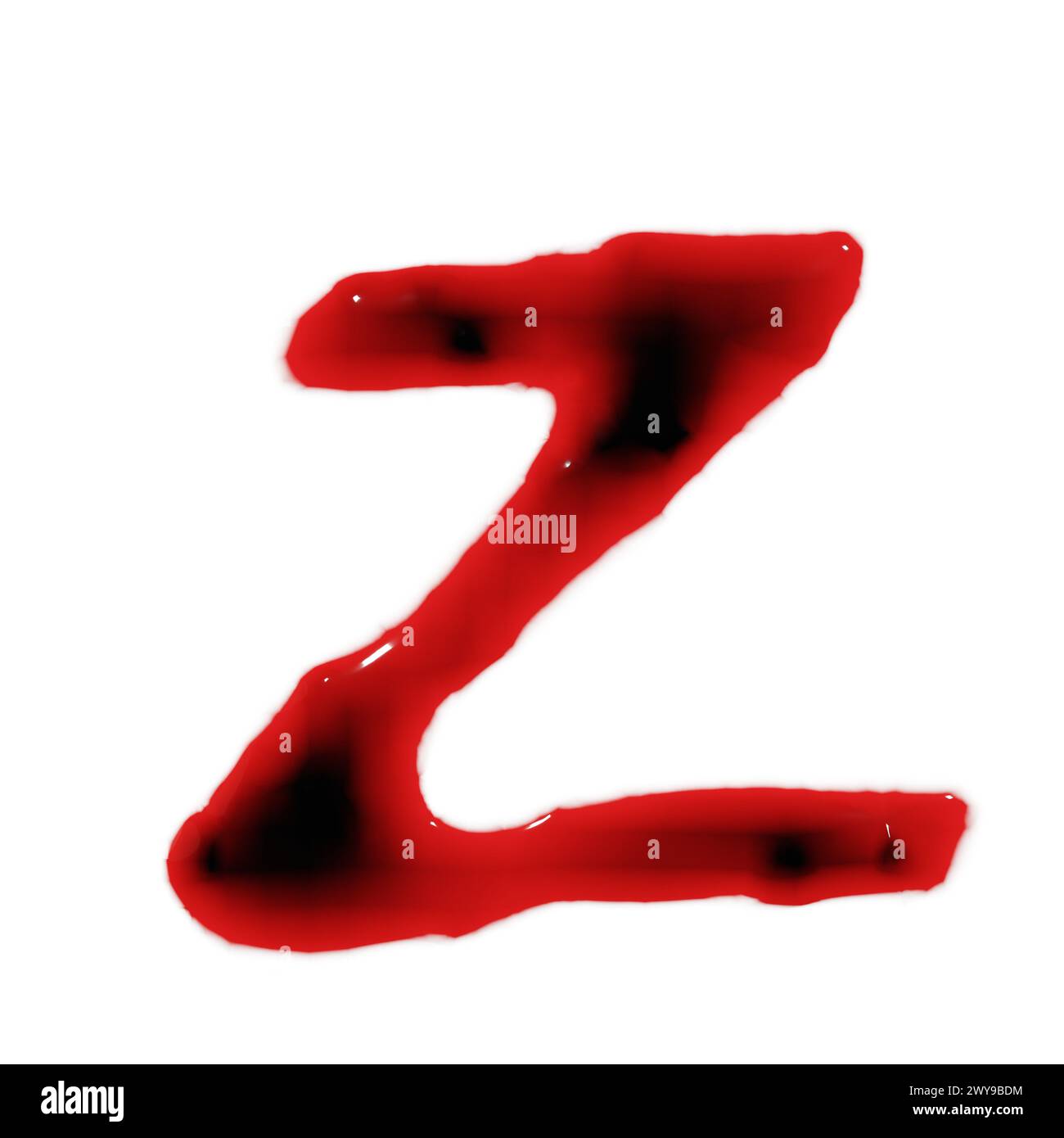 isolated on white 3d render of blood red wine liquid small letter ...