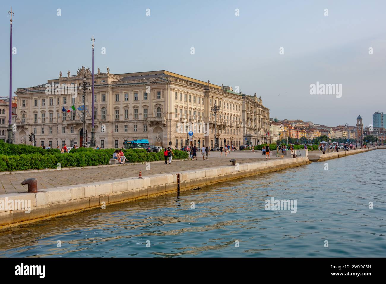 Trieste, Italy, 21 June 2023: Waterfront of Italian city Trieste Stock ...
