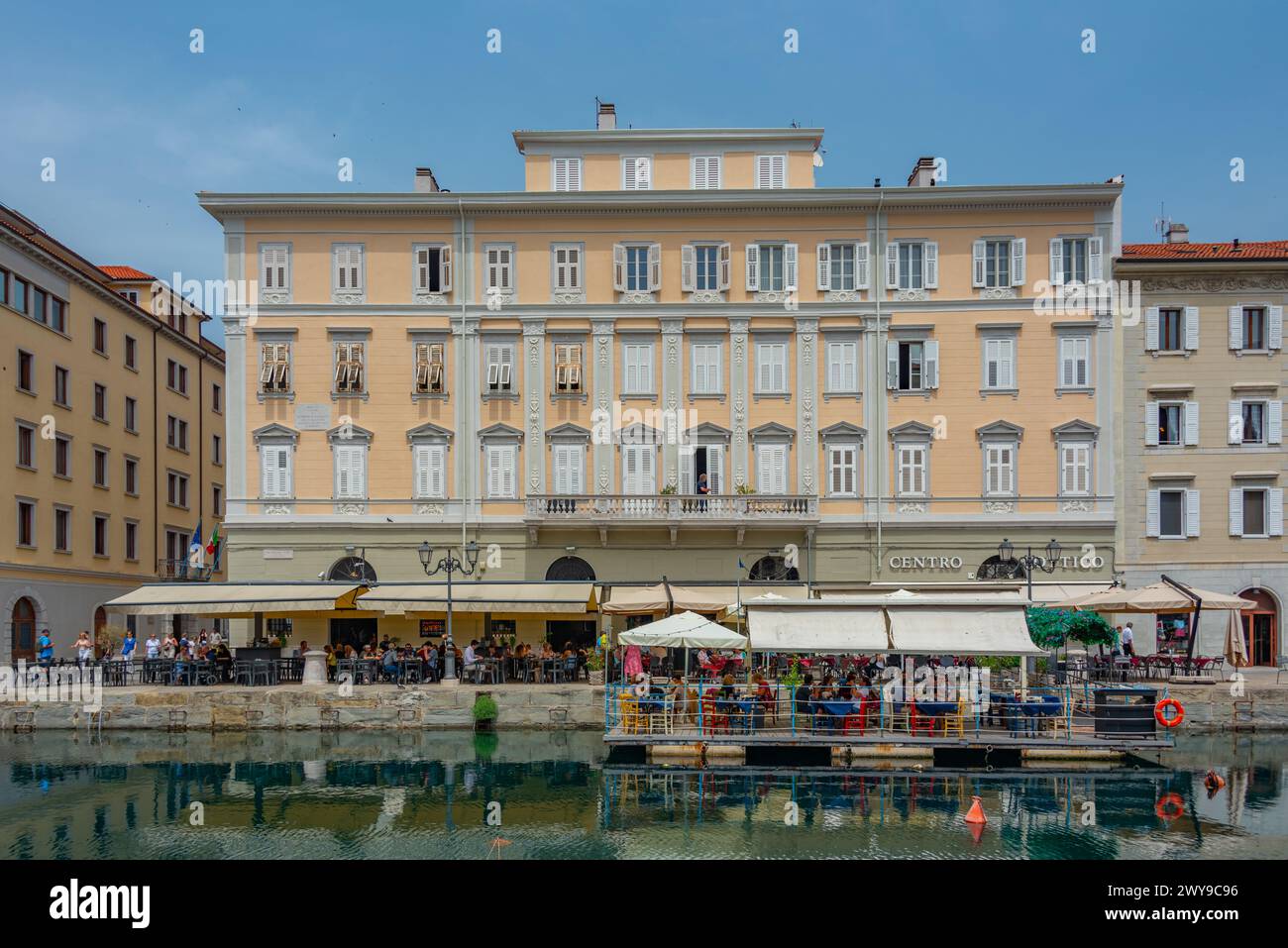 Trieste, Italy, 22 June 2023: Restaurants at Canal Grande in Italian ...