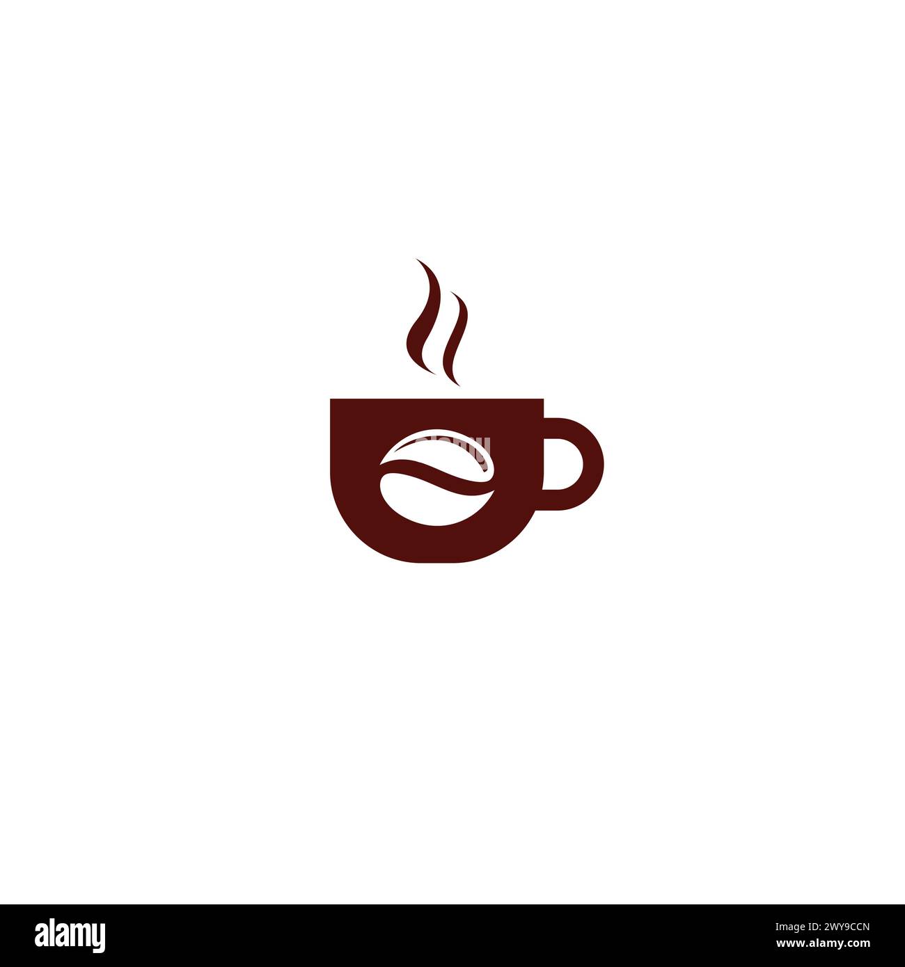 Coffee Cup Logo Icon, Coffee Beans Cup Stock Vector Image & Art - Alamy