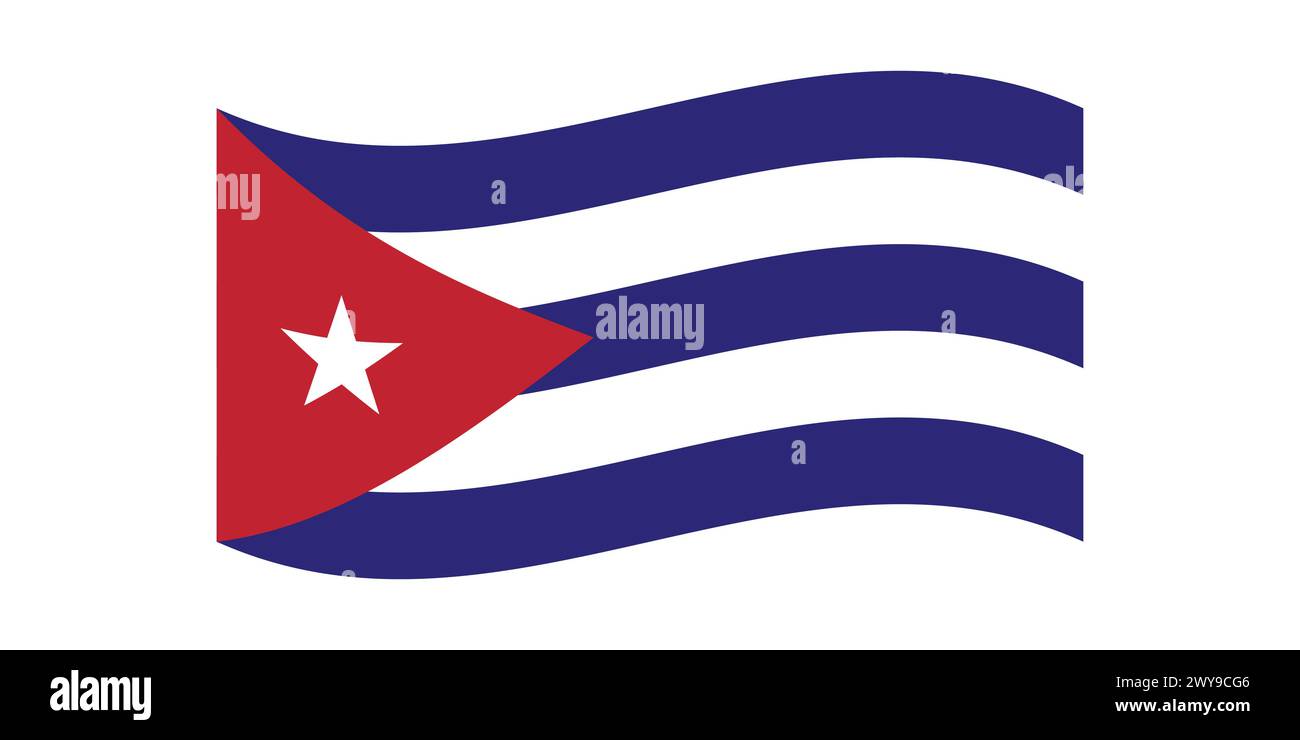 Flag of Cuba. Cuban national symbol in official colors. Template icon ...