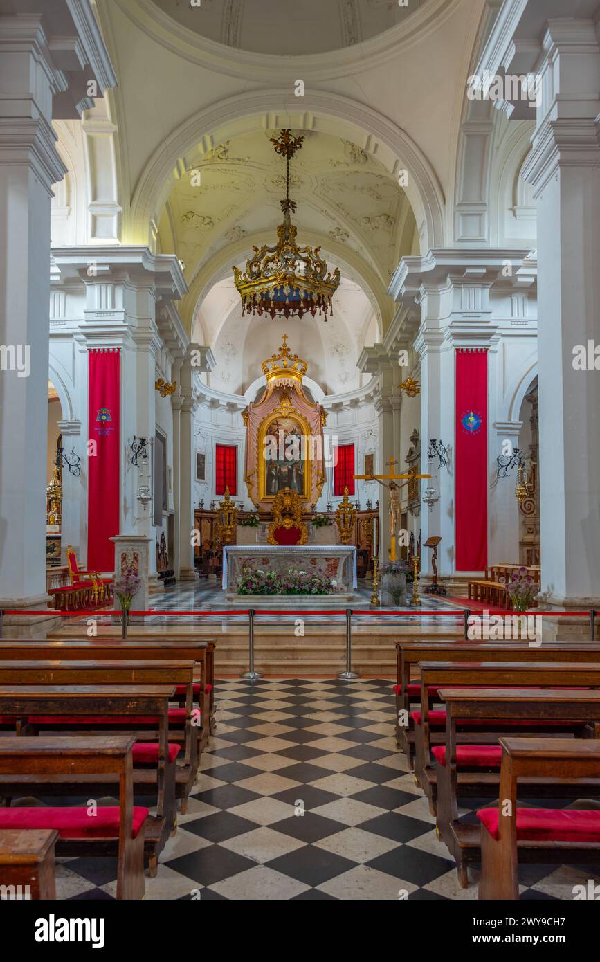 Koper, Slovenia, 23 June 2023: Interior of the Church of the Assumption ...