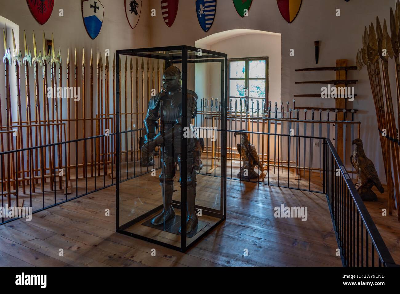 Turjak, Slovenia, 24 June 2023: Weaponry at the Turjak castle in ...