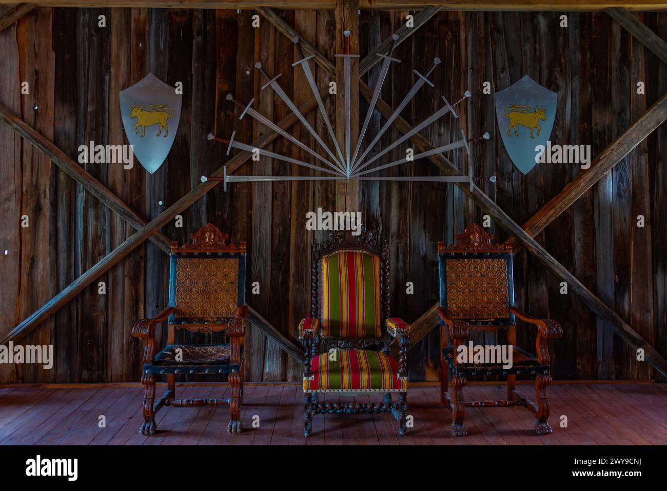 Turjak, Slovenia, 24 June 2023: Interior of Turjak castle in Slovenia ...