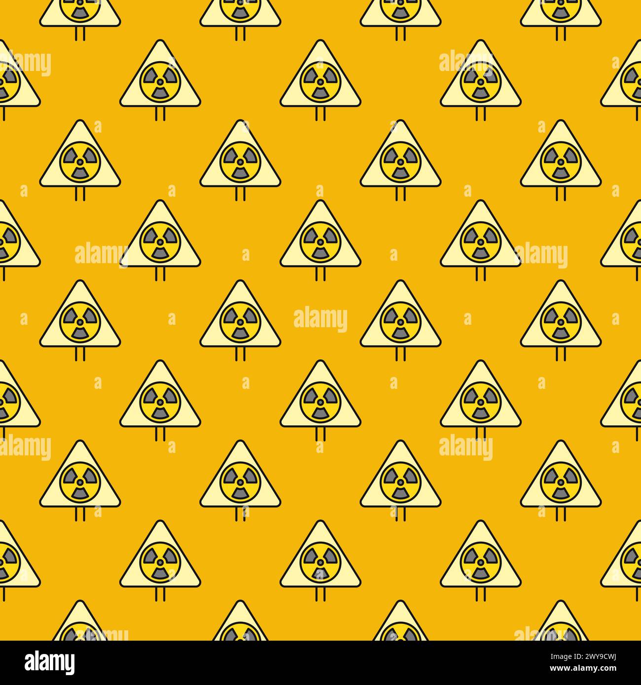 Radiation Symbol Triangle sign vector Pollution concept colored ...