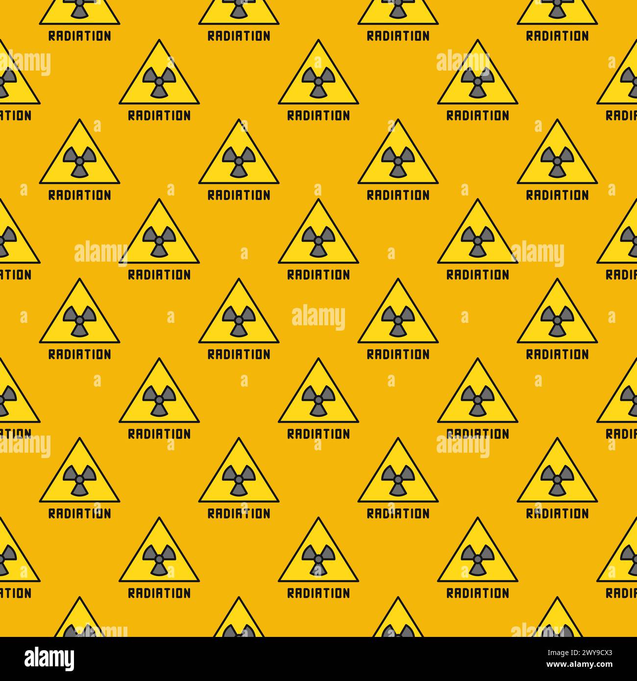 Triangle With Radiation Warning Vector Concept Colored Seamless Pattern Stock Vector Image And Art