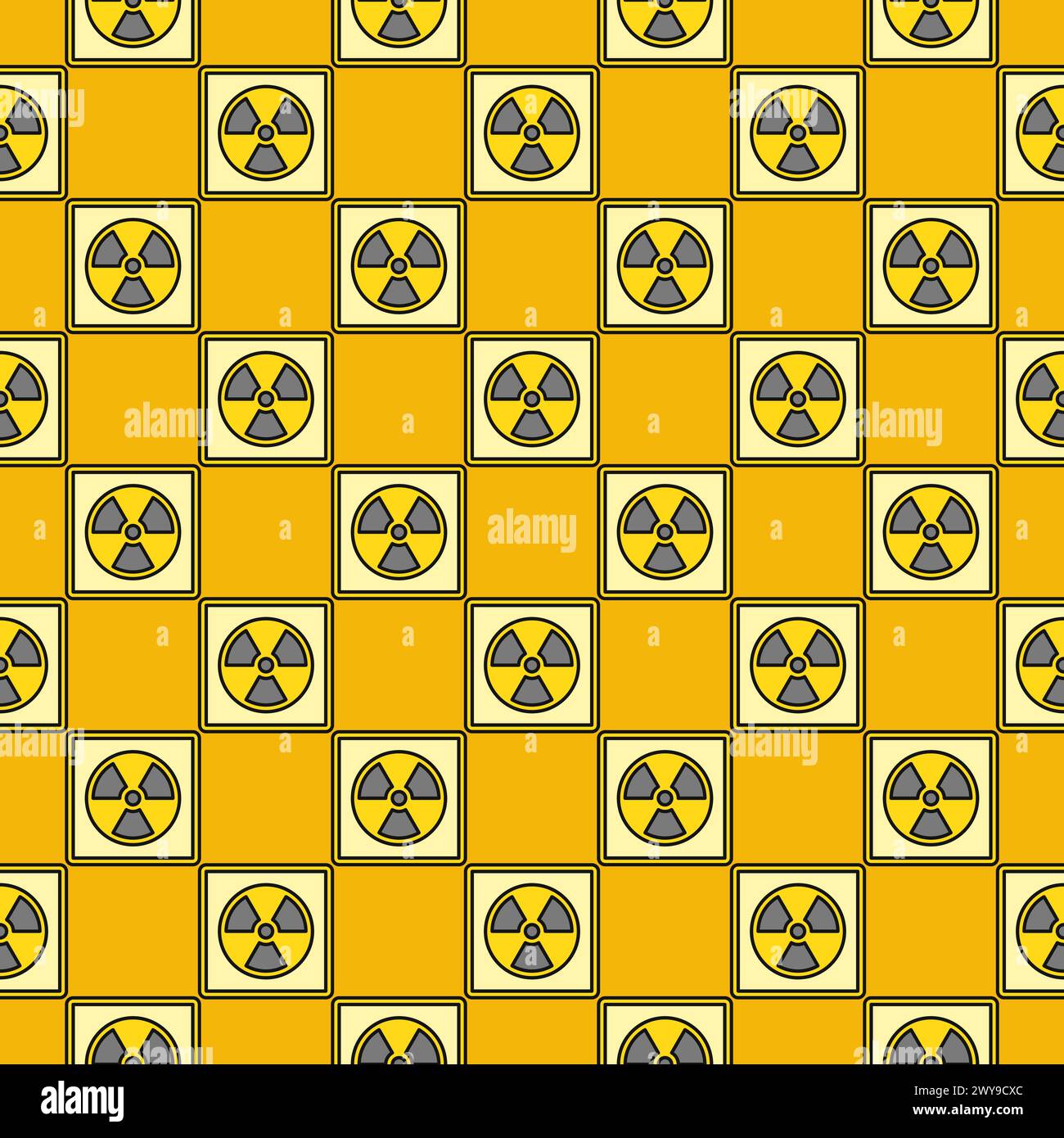 Radiation Danger Zone vector concept colored square seamless pattern ...