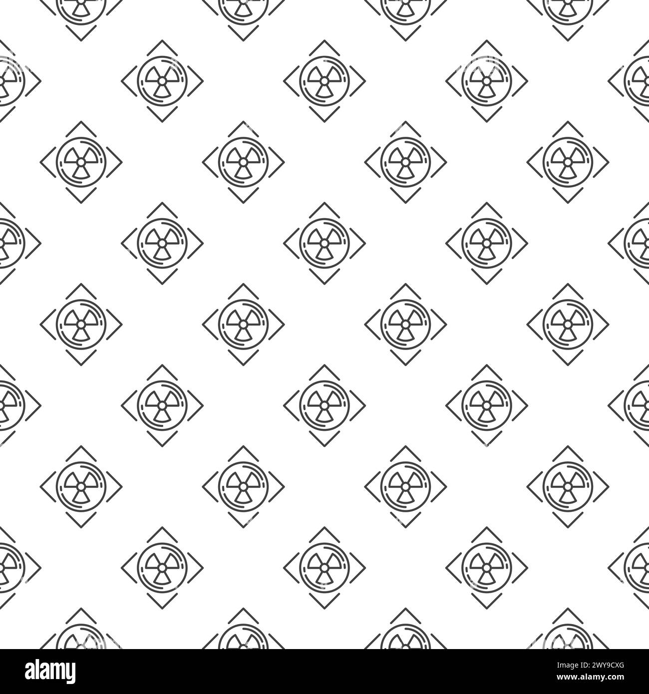 Radioactive Attention vector Radiation Warning concept linear seamless pattern Stock Vector ...