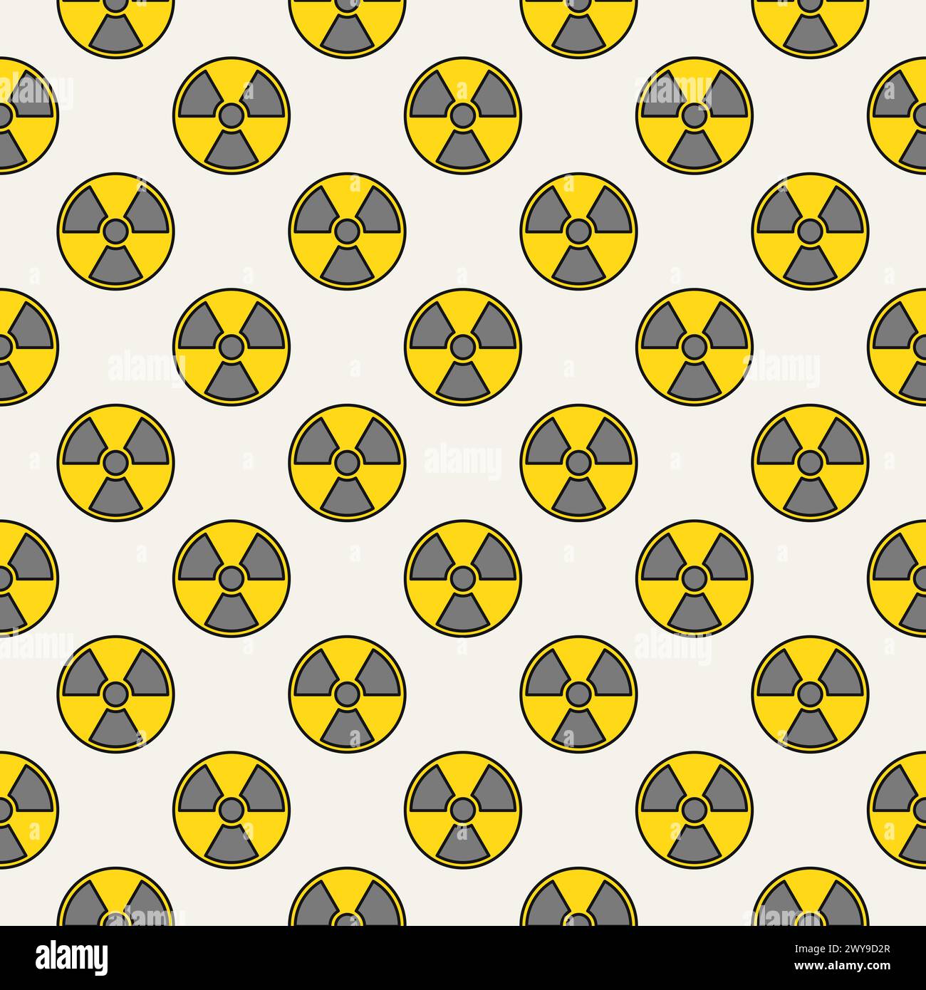 Radioactive Hazard Warning vector concept modern colored seamless pattern Stock Vector Image ...