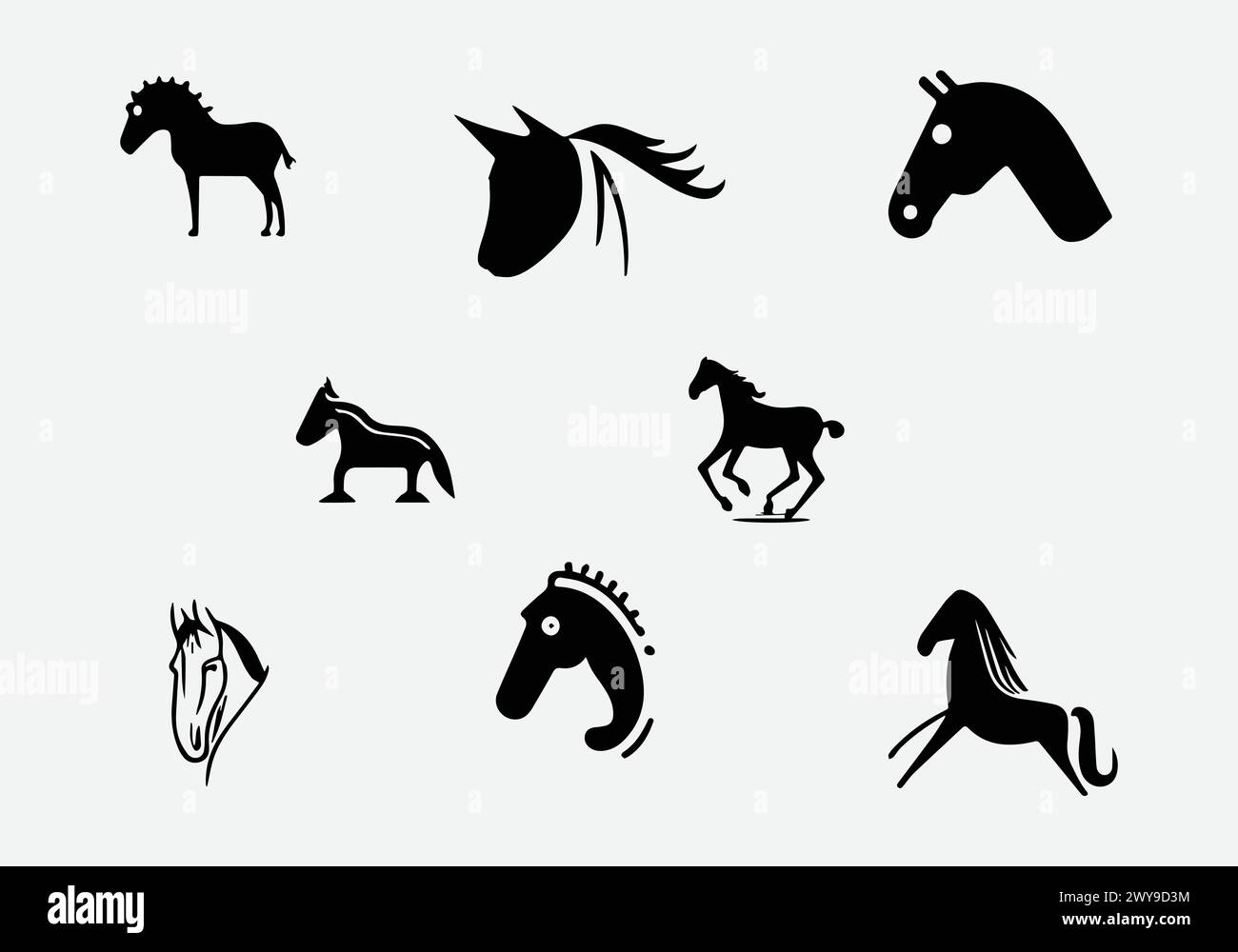 Simple horse illustration hi-res stock photography and images - Alamy