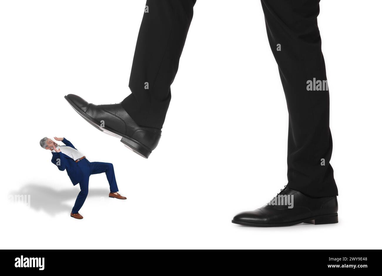 Giant foot stepping on man hi-res stock photography and images - Alamy