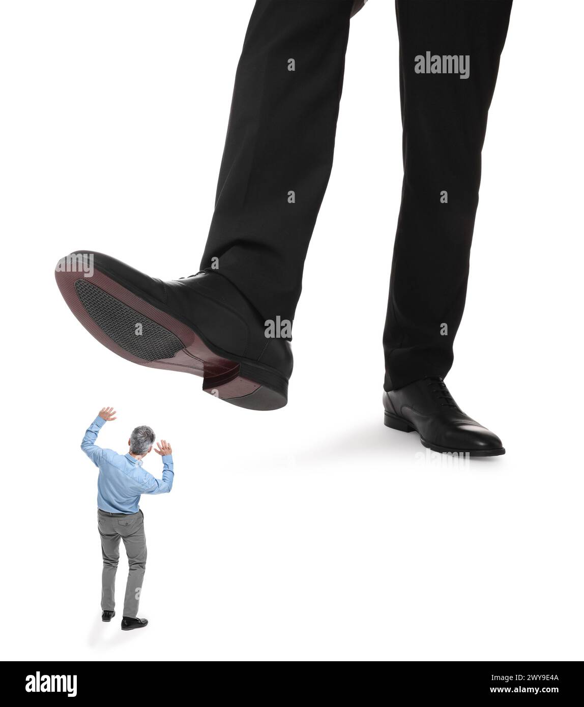 Giant foot stepping on man hi-res stock photography and images - Alamy