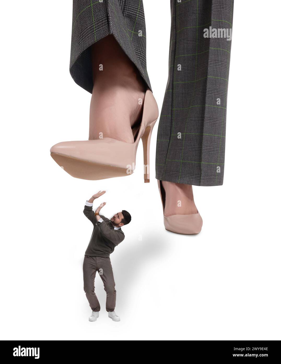 Giant foot stepping on man hi-res stock photography and images - Alamy