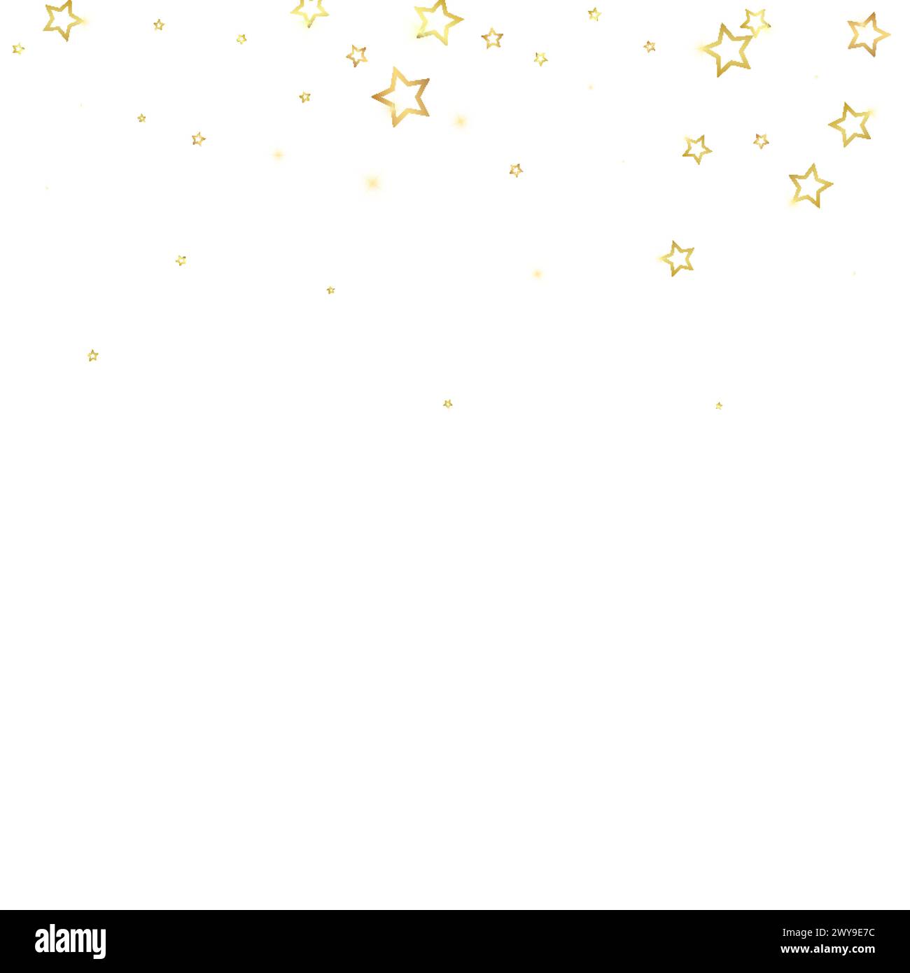 Twinkle stars scattered around randomly, flying, falling down, floating ...