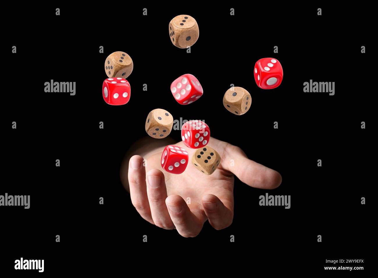 Man throwing dice hi-res stock photography and images - Alamy