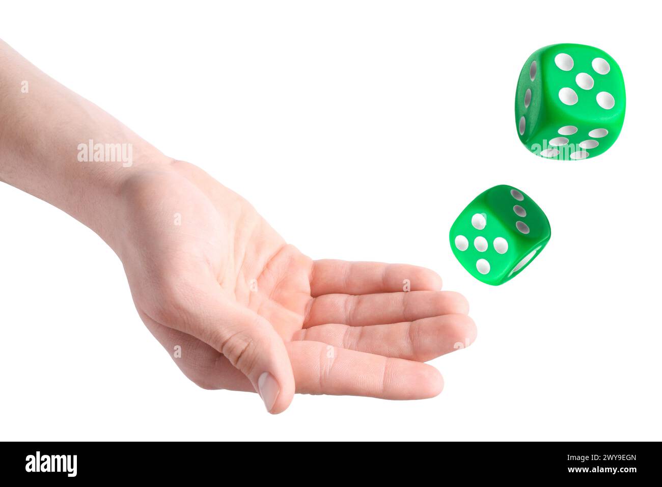 Hand throwing dice rolling dice hi-res stock photography and images - Alamy