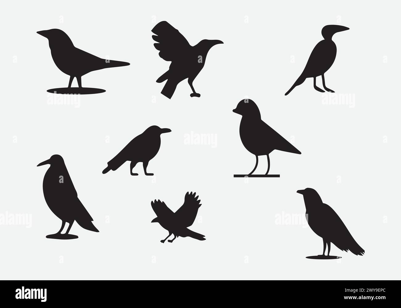 minimal style Crow icon illustration design Stock Vector Image & Art ...