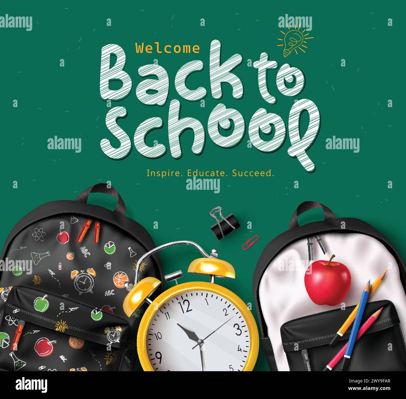 Back to school text vector template design. Welcome back to school ...