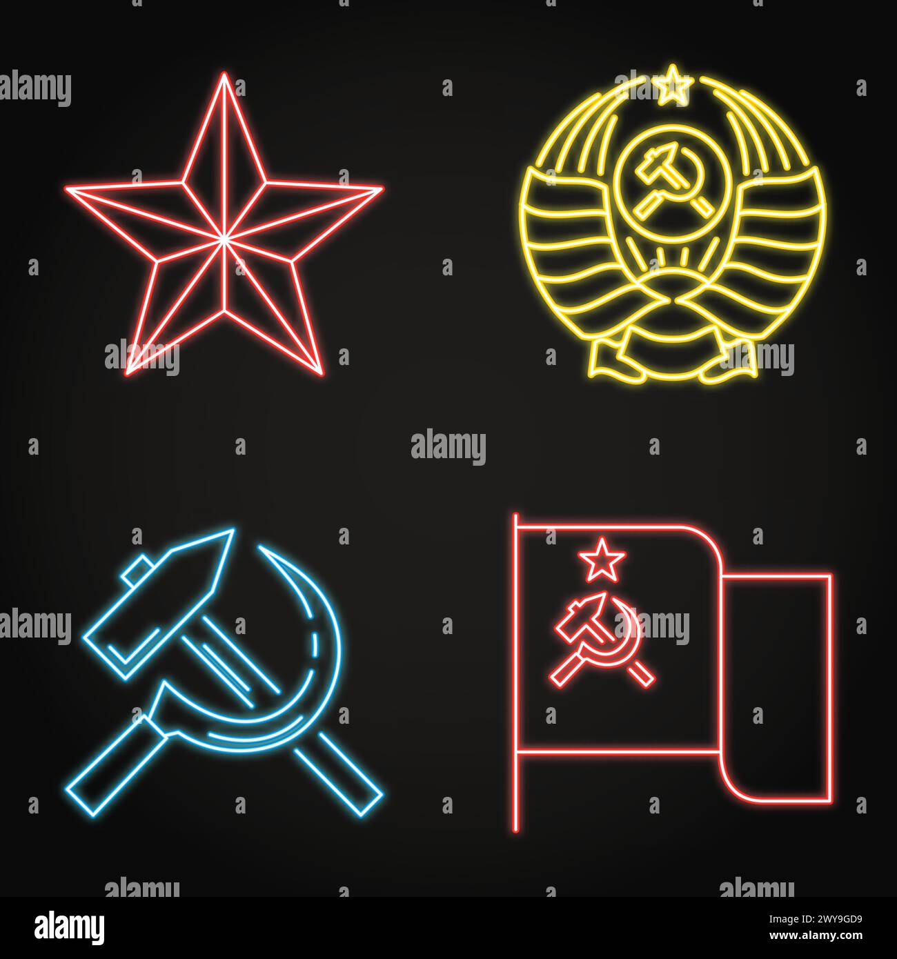 Soviet union flag sickle coat of arms Stock Vector Images - Alamy