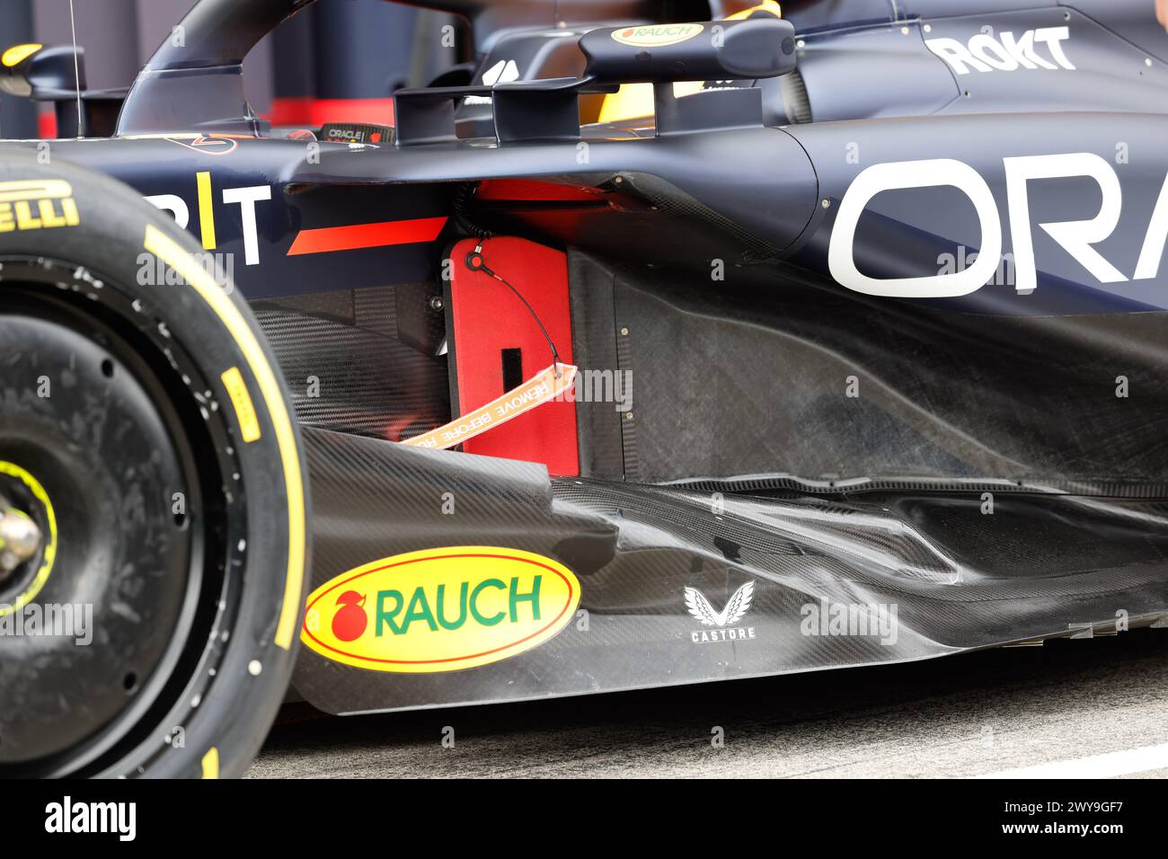 further optimsation of the floor surface , Red Bull Racing RB20 ...