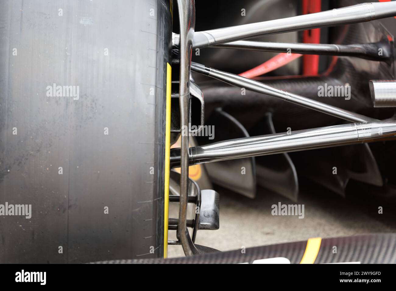 Smaller inlet and exit ducts for the front brakes, Red Bull Racing RB20 ...