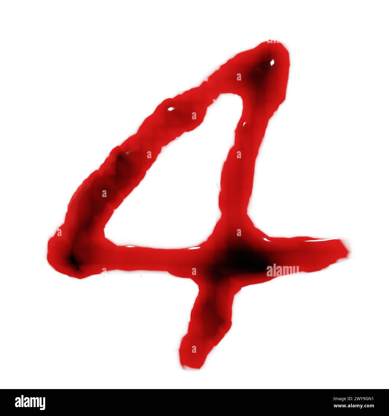 isolated on white 3d render of blood red wine liquid numbers Stock ...