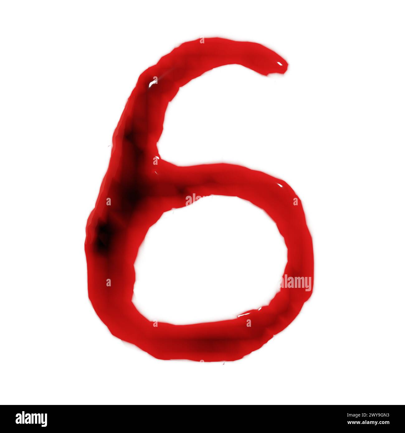 isolated on white 3d render of blood red wine liquid numbers Stock ...